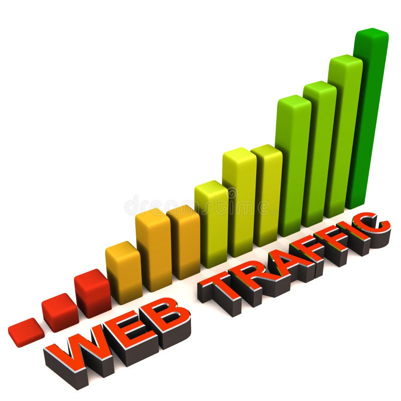 Increase web traffic stock illustration. Illustration of leads - 26791124