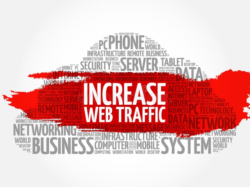 Increase Web Traffic Word Cloud Stock Illustration - Illustration of ...
