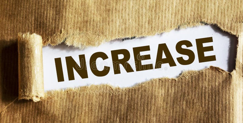 Increase Word Written on Brown Torn Cardboard. Stock Image - Image of ...