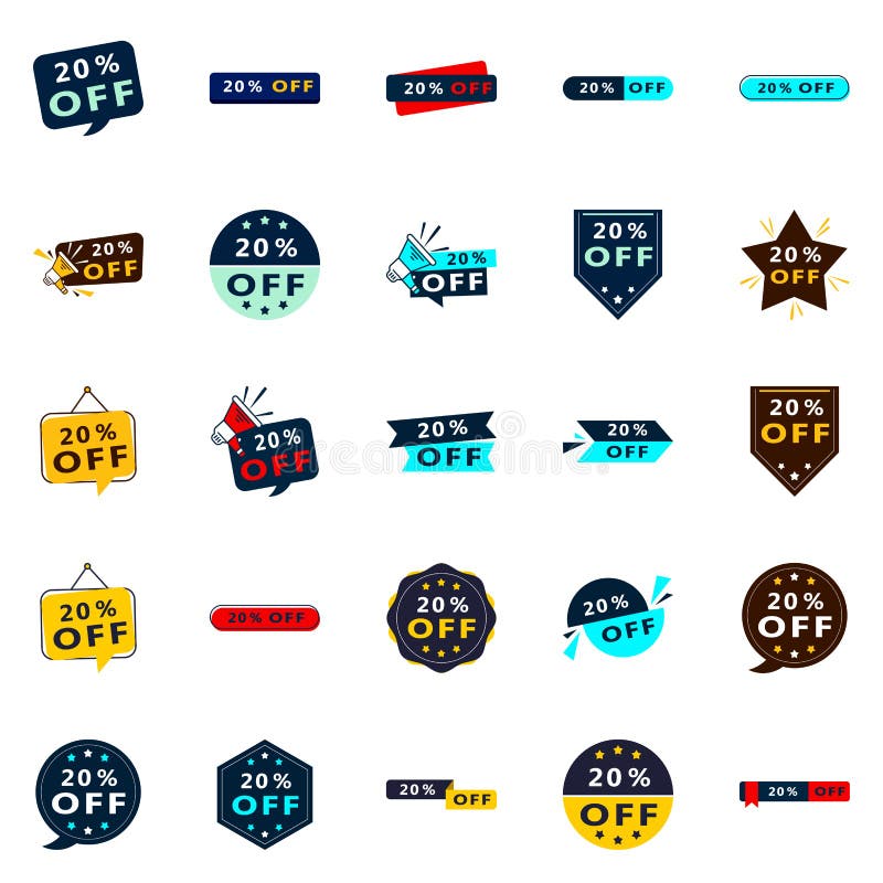 Increase Your Sales with Our Pack of 25 Eye-catching 20 Off Banners ...