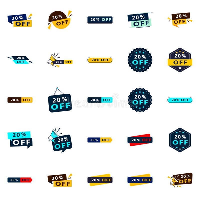 Increase Your Sales with Our Pack of 25 Eye-catching 20 Off Banners ...