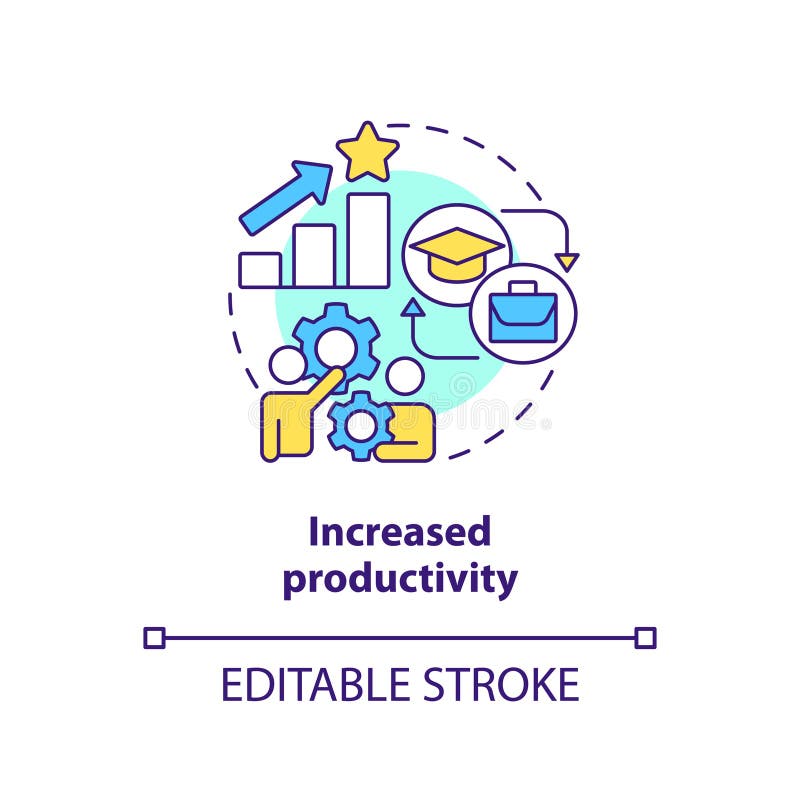 Increased Productivity Concept Icon Stock Vector - Illustration of ...