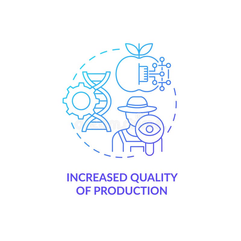 Increased Quality of Production Blue Gradient Concept Icon Stock Vector ... Increased Quality of Production Blue Gradient Concept Icon Stock Vector ...