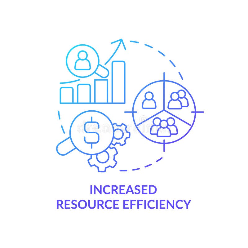 Increased Resource Efficiency Blue Gradient Concept Icon Stock Vector ... Increased Resource Efficiency Blue Gradient Concept Icon Stock Vector ...