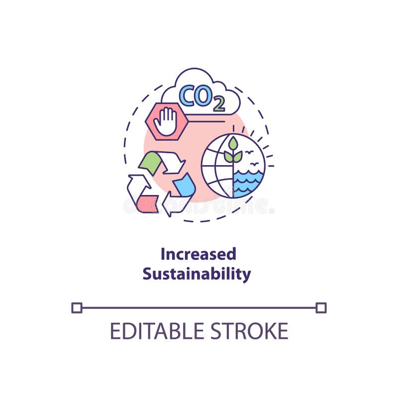 Increased Sustainability Concept Icon Stock Vector - Illustration of ...