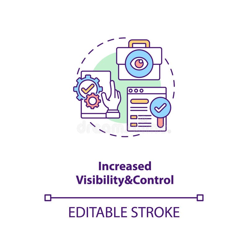 Increased Visibility and Control Concept Icon Stock Vector ...