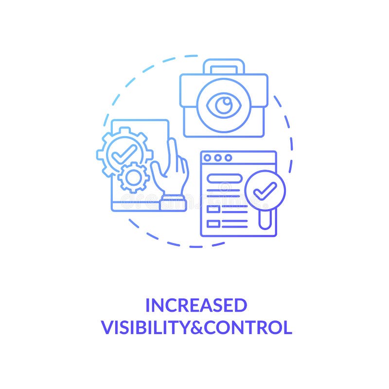 Increased Visibility and Control Concept Icon Stock Vector ...