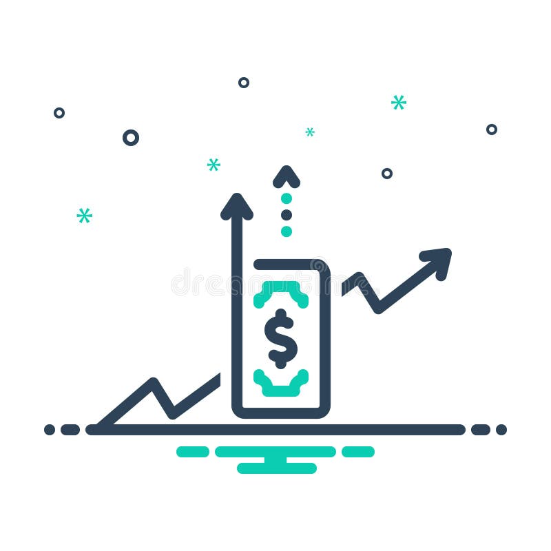 Mix Icon for Increases, Grow and Rise Stock Illustration - Illustration ...