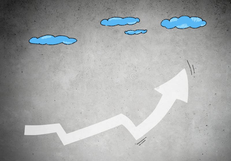 Increasing arrow stock illustration. Illustration of internet - 52533688
