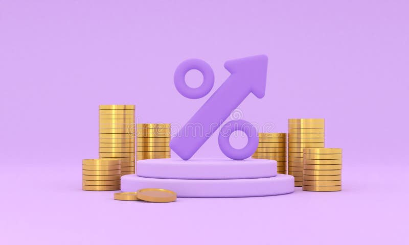 Increasing Arrow and Stack of Money As Financial Saving Rising Concept ...