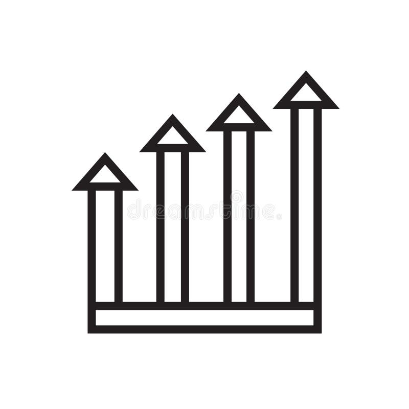 Increase Icon Vector Sign And Symbol Isolated On White Background ...