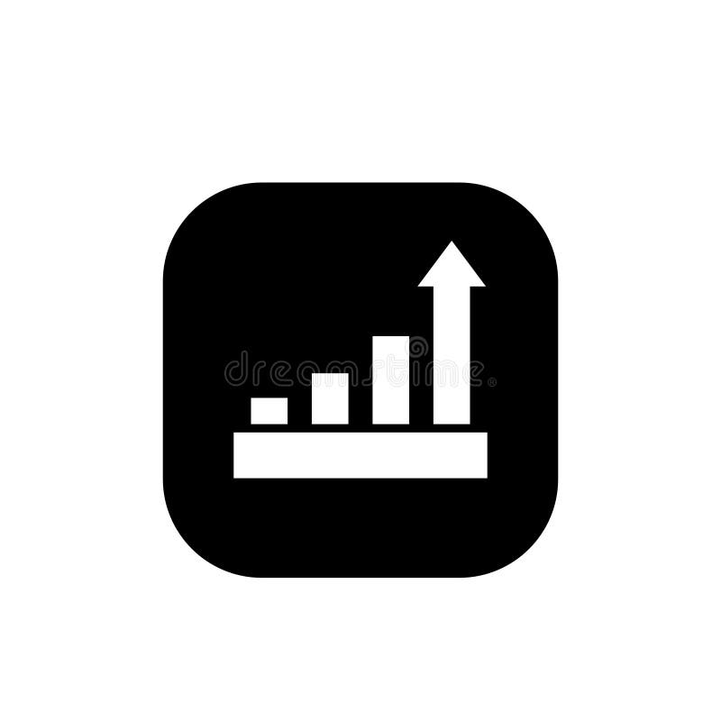 Increasing Bar Chart Flat Icon Vector Illustration Stock Vector ...