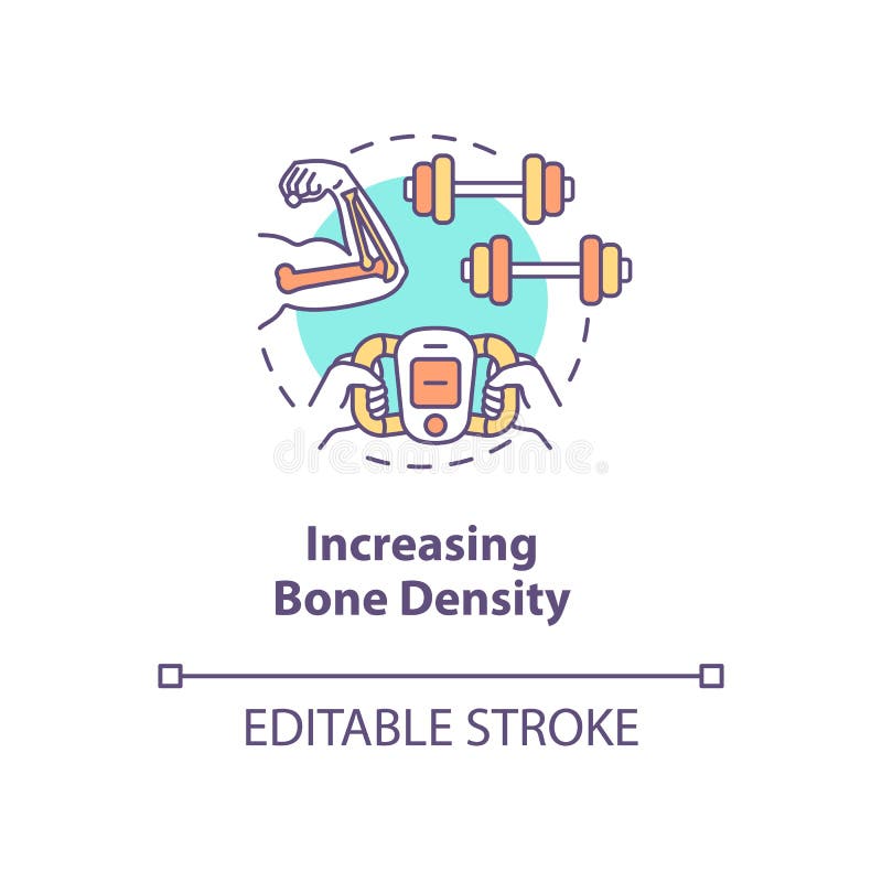 Increasing Bone Density Concept Icon Stock Vector - Illustration of ...