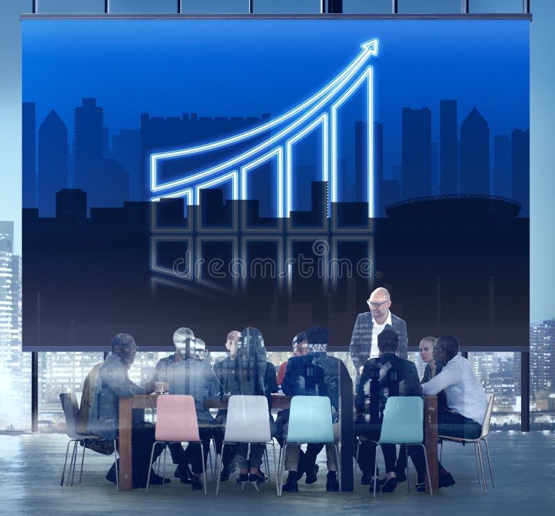 Increasing Business Graph Chart Data Concept Stock Photo - Image of ...