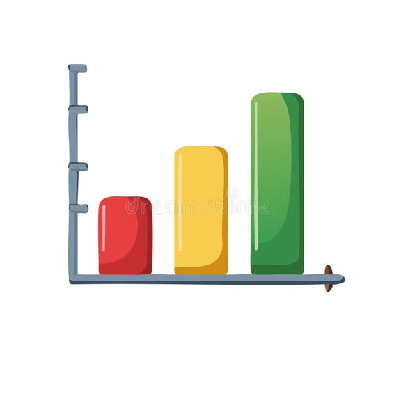 Increasing Chart Graph Illustration of Upward Growth in Three Colored ...