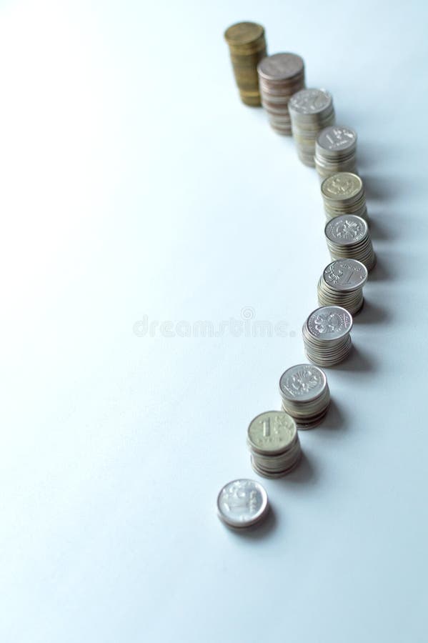 Step of Stacks Coin on White Background Stock Image - Image of stacks ...