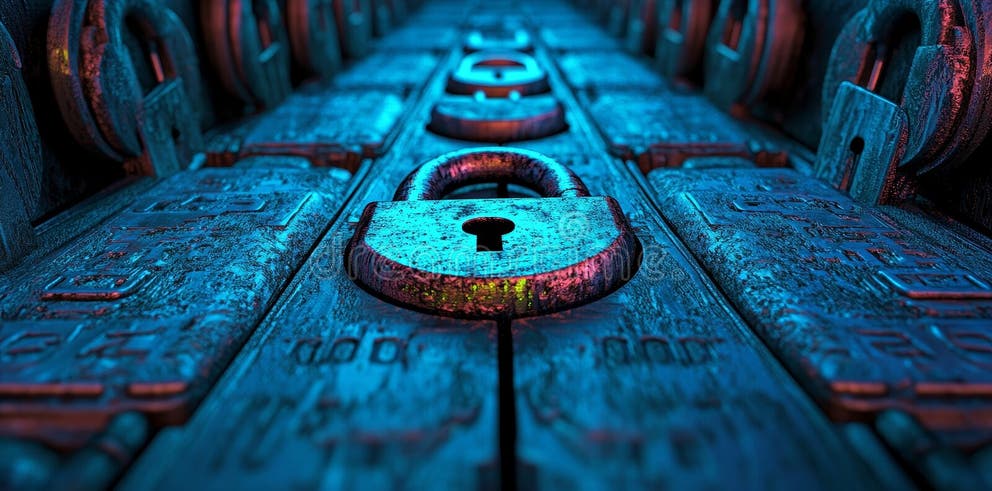 Increasing Cyber Security Via Illuminated Network Pathways Stock Photo ...