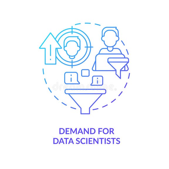 Increasing Demand for Data Scientists Blue Gradient Concept Icon Stock ...