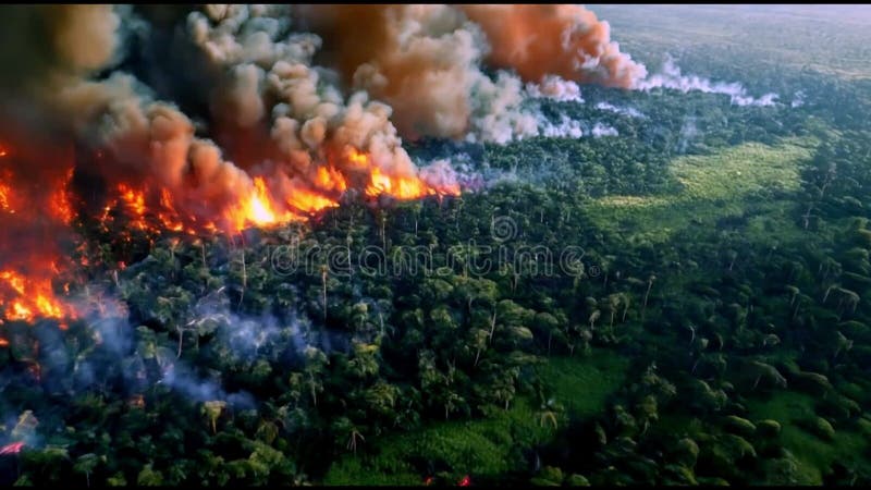 Amazon Forest Fires and Climate Impact Stock Video - Video of global ...