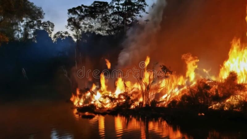 Amazon Forest Fires and Climate Impact Stock Video - Video of impact ...