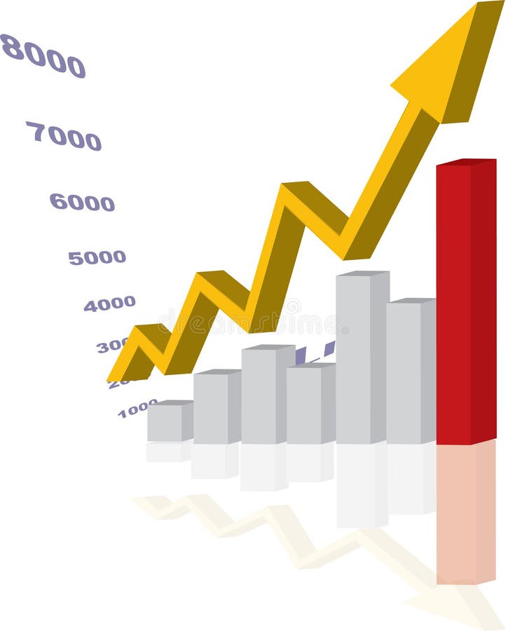 Increasing graph with man stock vector. Illustration of colours - 7134175 Increasing graph with man stock vector. Illustration of colours - 7134175