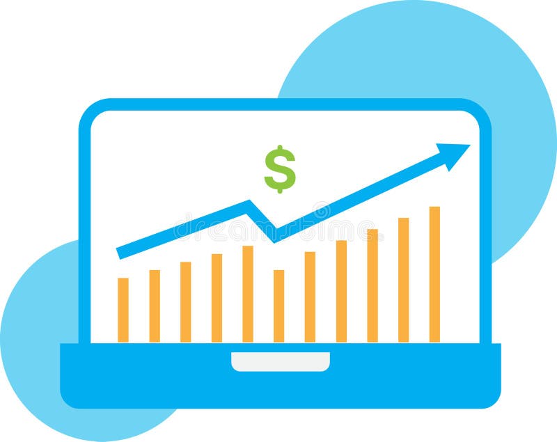 Increasing Graph Income Vector Illustration Stock Vector - Illustration ...