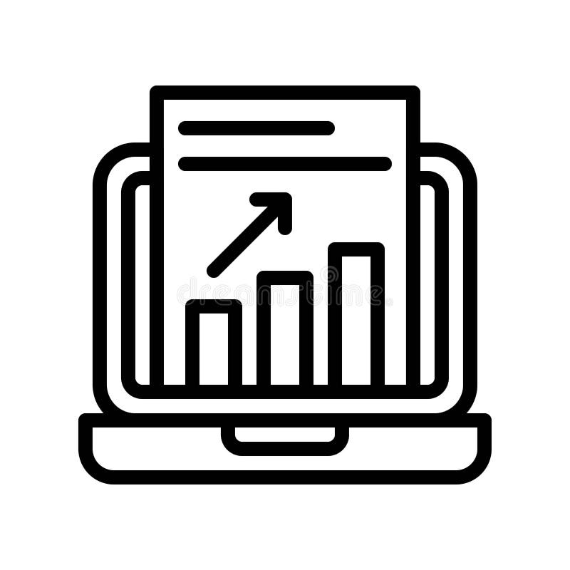 Increasing Graph Vector, Digital Marketing Line Icon Editable Stroke ...