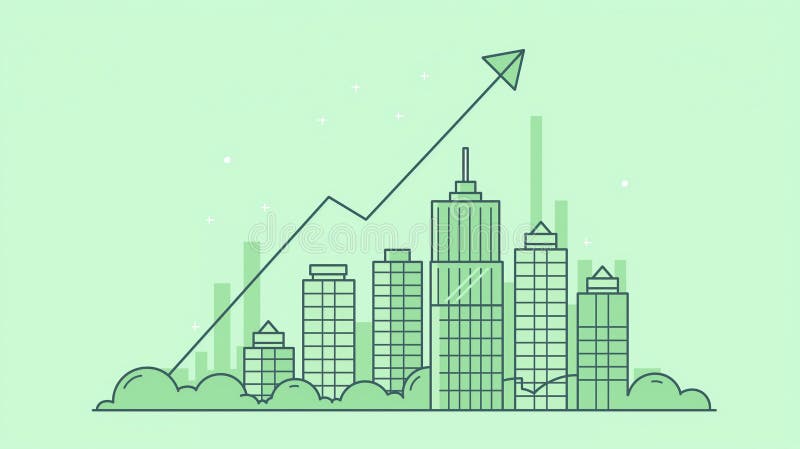 Increasing of Home Prices Concept Image. Residential Buildings and ...
