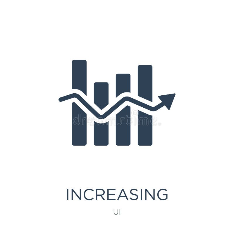 Increasing Icon in Trendy Design Style. Increasing Icon Isolated on ...