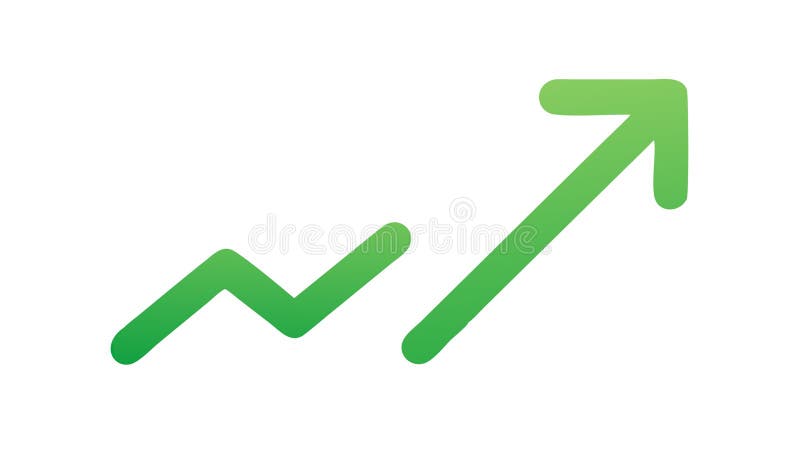 Increasing Line Chart Icon Vector Illustration, Vector Design ...