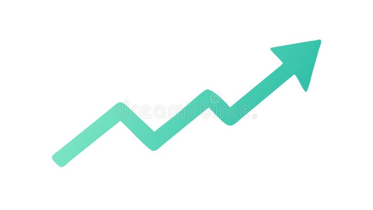 Increasing Line Graph Icon, Growth and Trend Analysis Vector, Vector ...