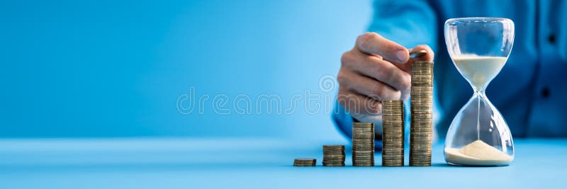 Increasing Money Coin Stack Concept Stock Image - Image of holding ...