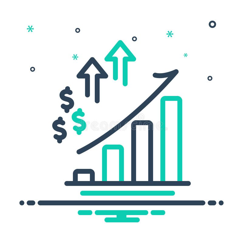 Mix Icon for Increasing Revenue, Revenue and Profit Stock Vector ...