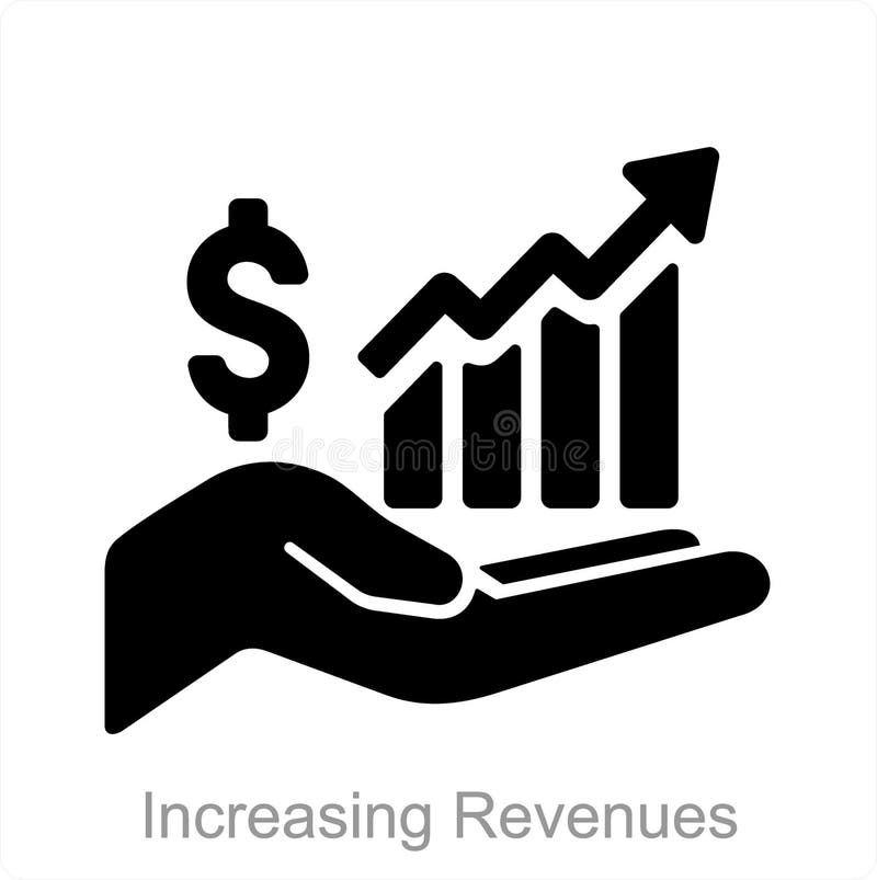 Increasing Revenues and Growth Icon Concept Stock Illustration ...