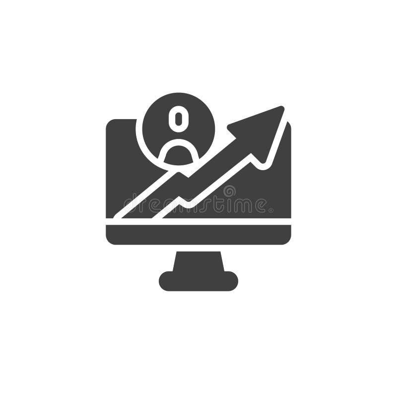 Increasing Traffic or Visitor Count Vector Icon Stock Vector ...