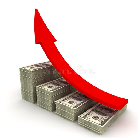Increasing Value of Dollar. Stock Illustration - Illustration of ...