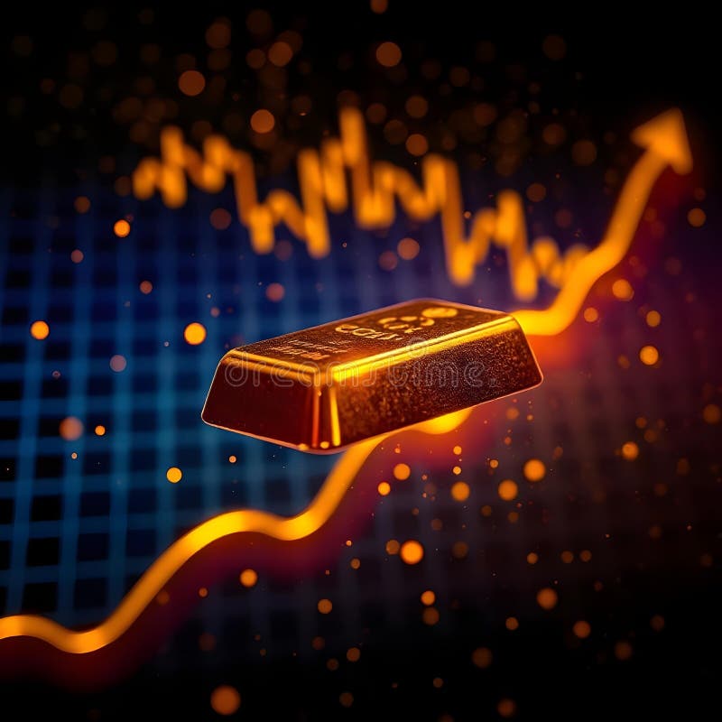 An Increasing Value of Gold Stock Photo - Image of darkness, evening ...