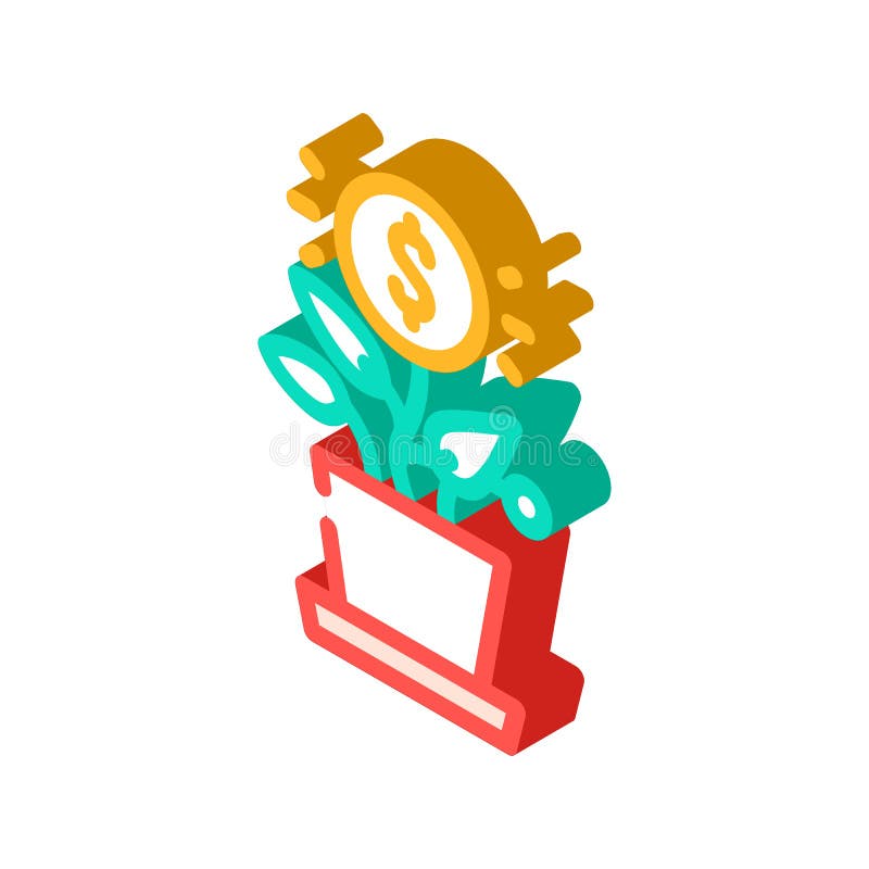 Increasing Wealth Isometric Icon Vector Illustration Stock Vector ...