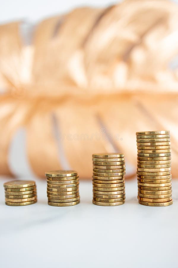 Increasing Your Savings or Profits, Stacks of Progressively Increasing ...