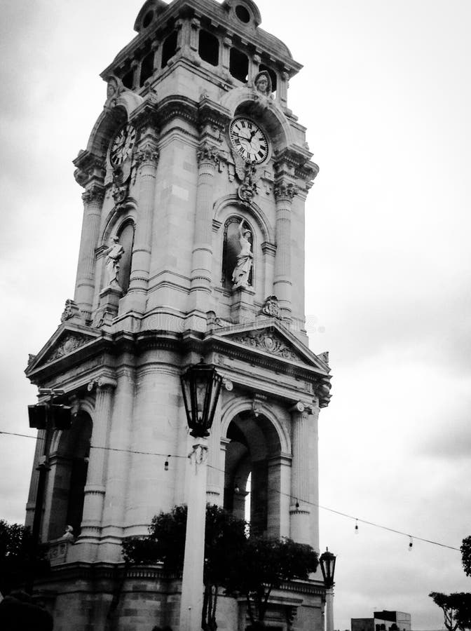 Incredible and Ancient Tower at Pachuca. Stock Photo - Image of ...