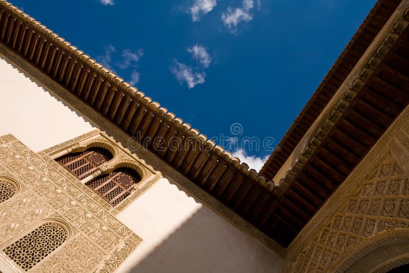 Incredible Architecture of the Alhambra Palace Stock Image - Image of ...