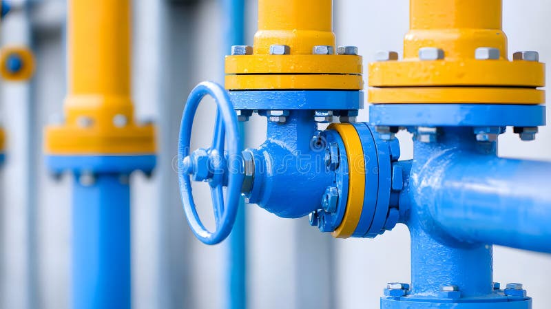 Incredible Close-Up of a Colorful Refinery Valve System for Efficient ...