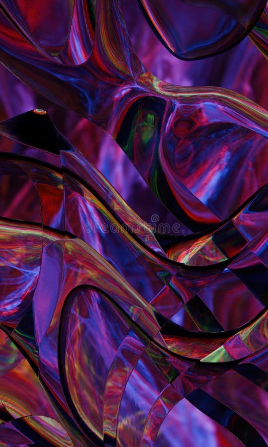 Incredible Color Reflections in Curved Glass Stock Photo - Image of ...