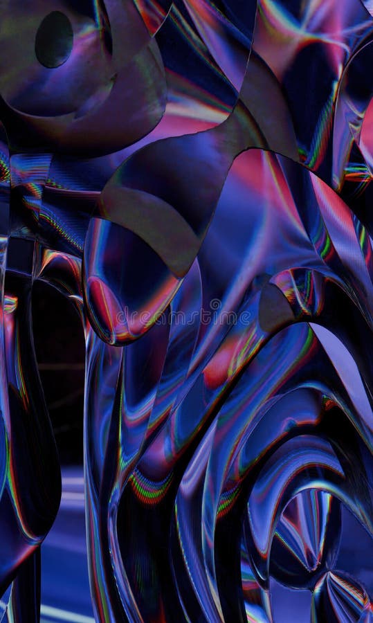 Incredible Color Reflections in Curved Glass Stock Photo - Image of ...