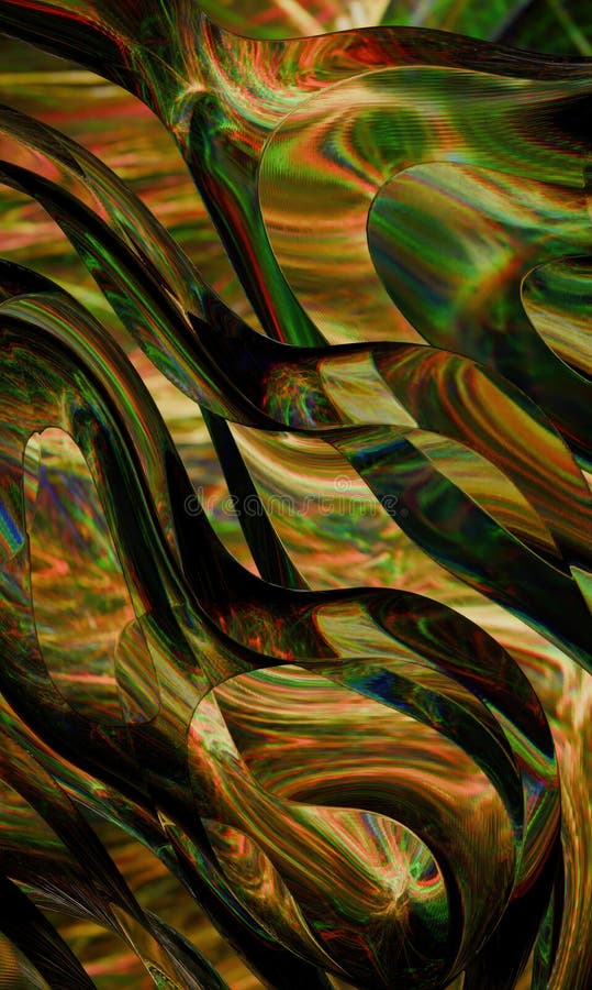 Incredible Color Reflections in Curved Glass Stock Image - Image of ...