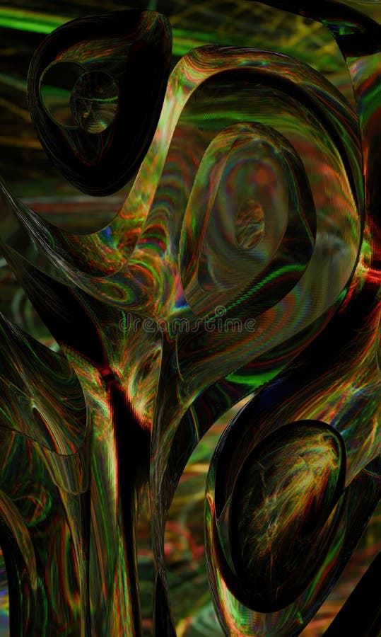 Incredible Color Reflections in Curved Glass Stock Image - Image of ...