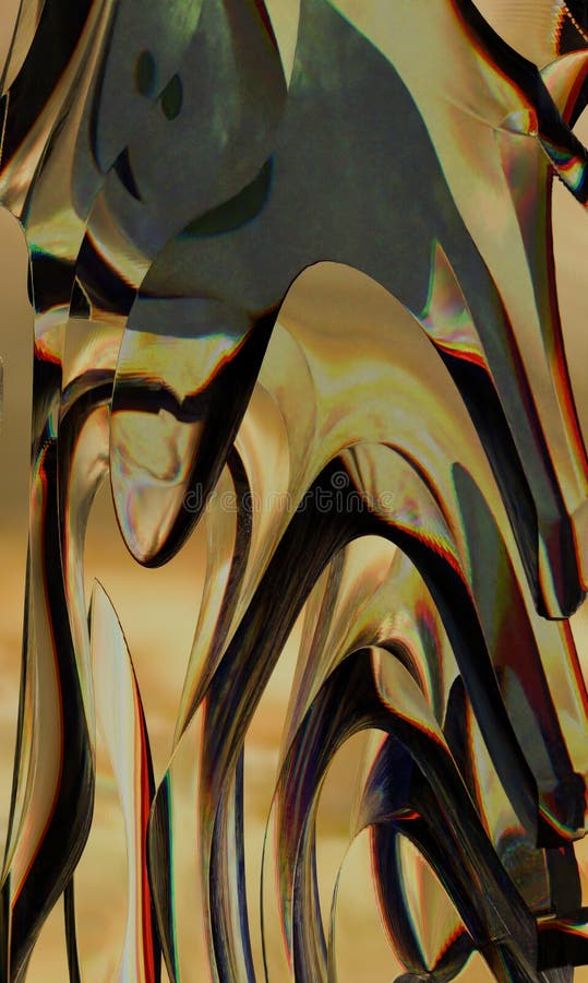 Incredible Color Reflections in Curved Glass Stock Image - Image of ...