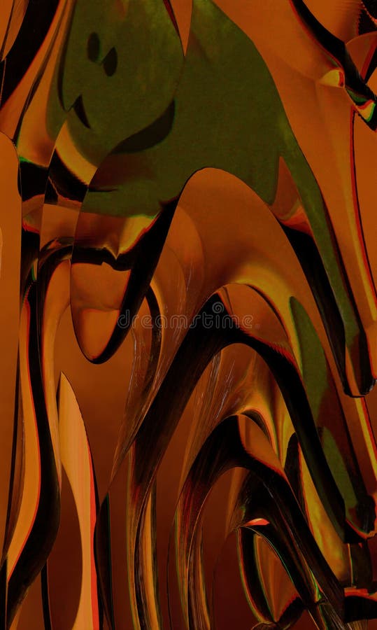 Incredible Color Reflections in Curved Glass Stock Illustration ...