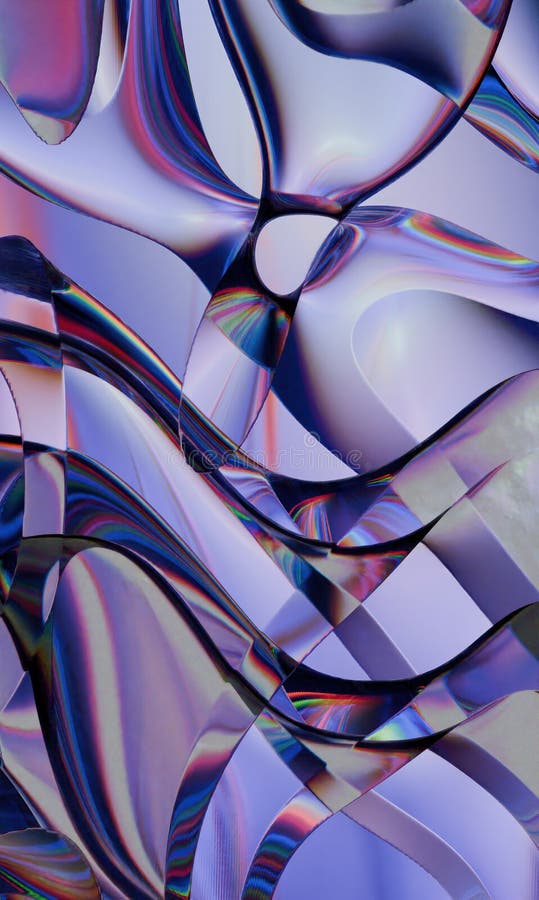 Incredible Color Reflections in Curved Glass Stock Illustration ...