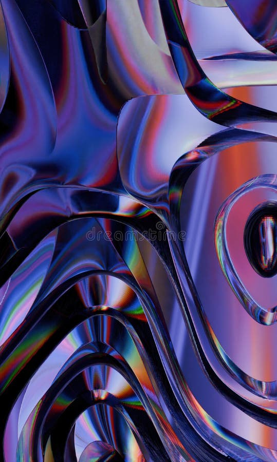Incredible Color Reflections in Curved Glass Stock Illustration ...
